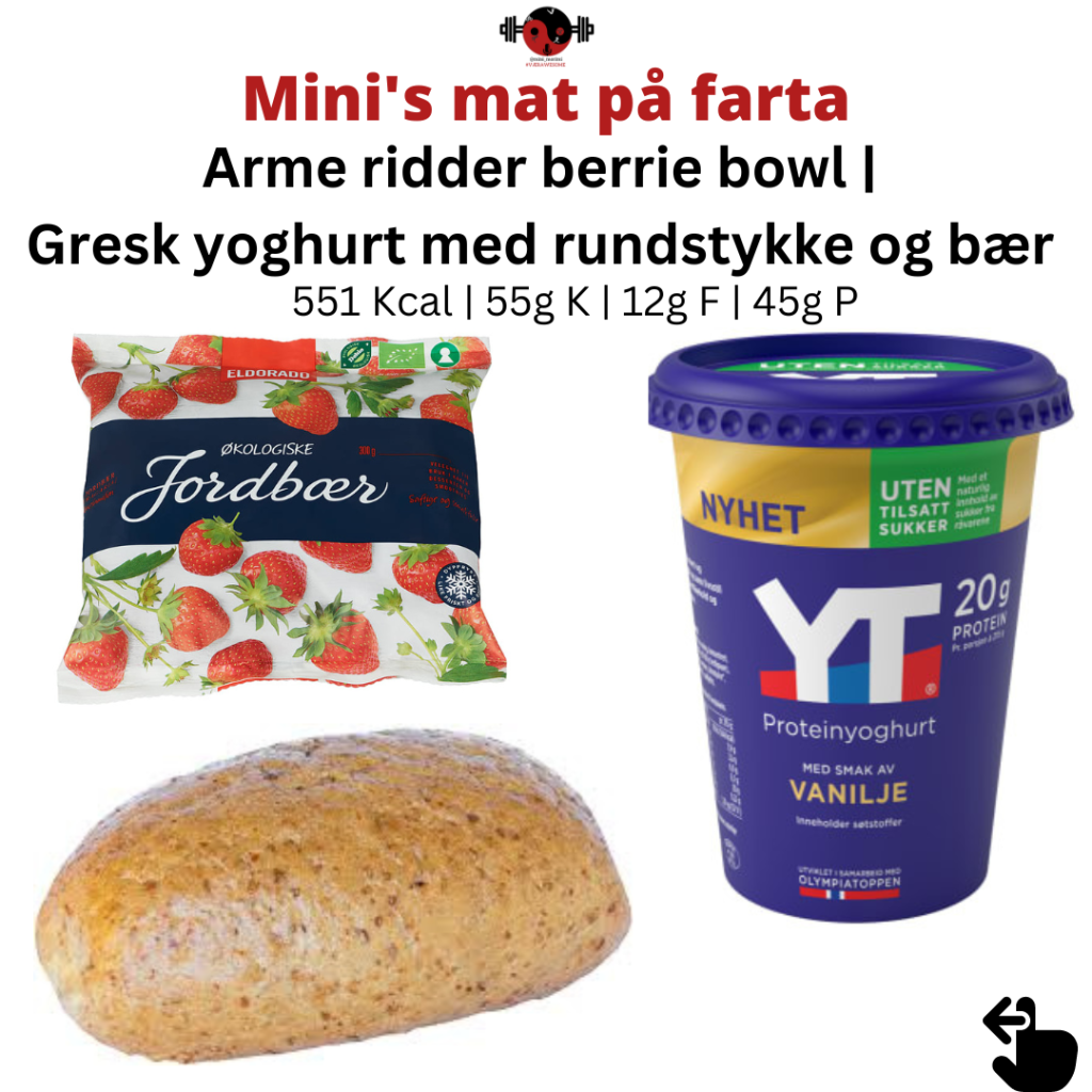 Arme ridder berrie bowl | Vanilje yoghurt med rundstykke og bær - Morimi